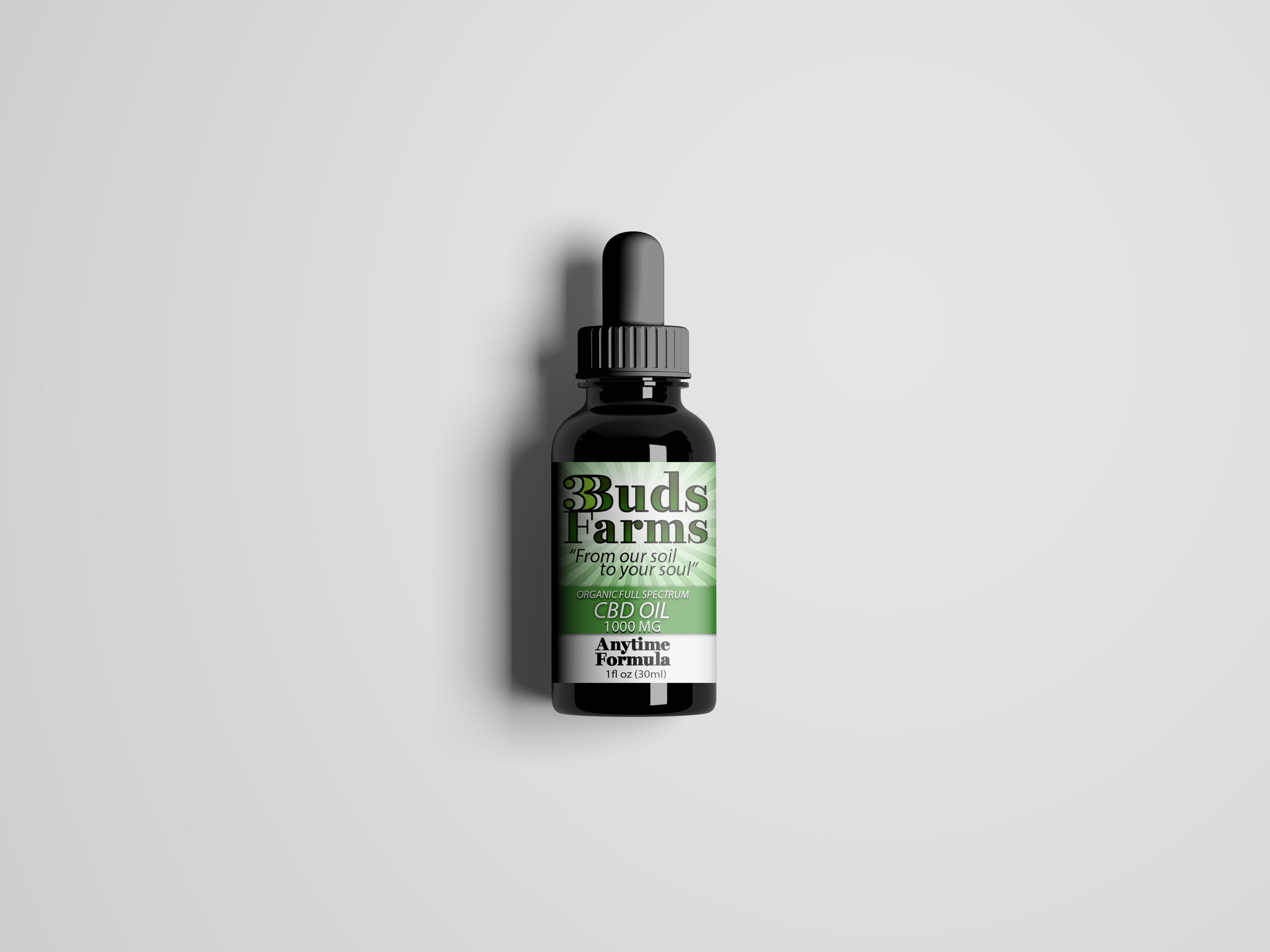 1000 mg Full-Spectrum CBD Tincture | Three Buds Farms